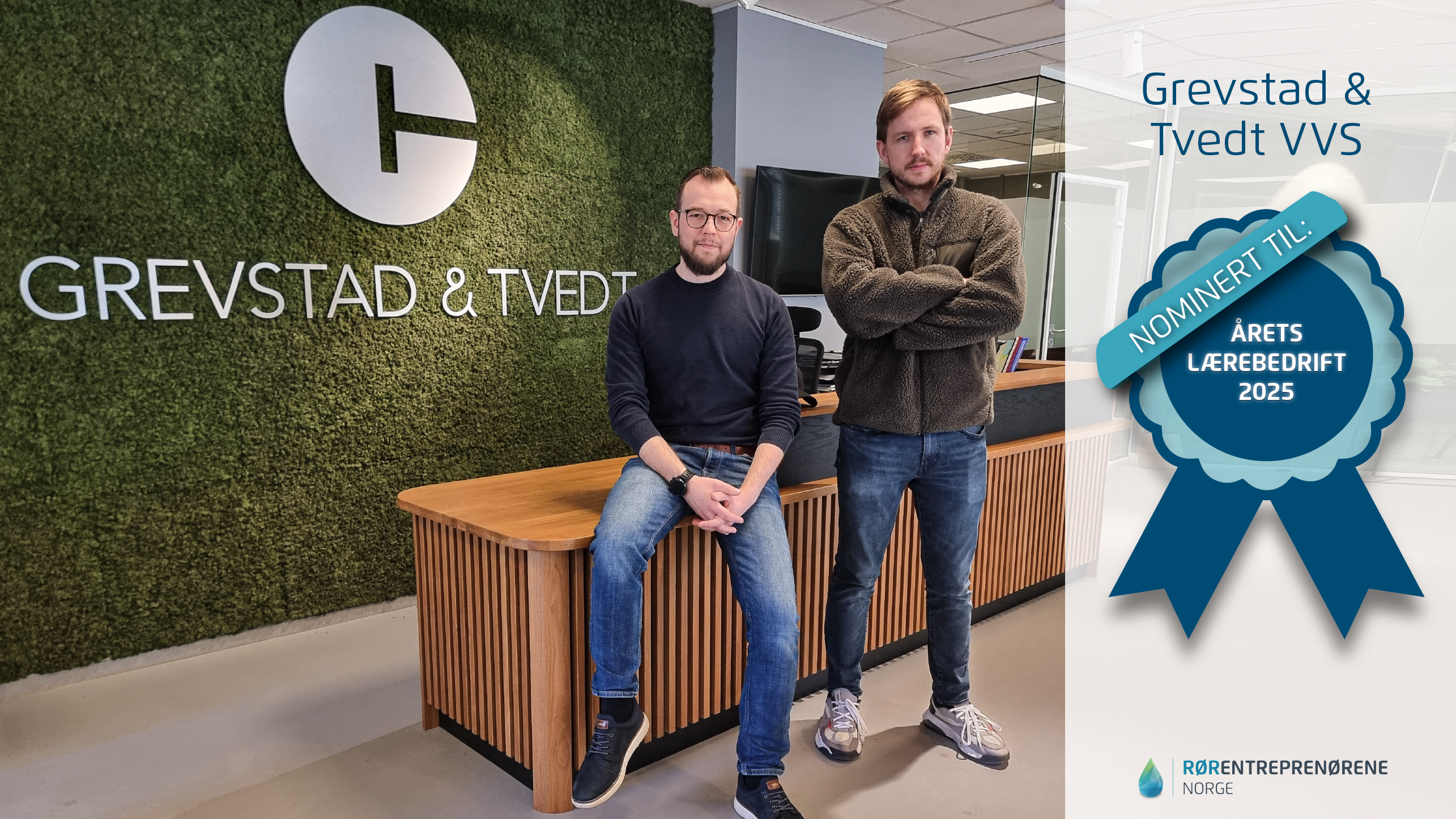 Grevstad & Tvedt VVS er nominert til Årets Lærebedrift 2025